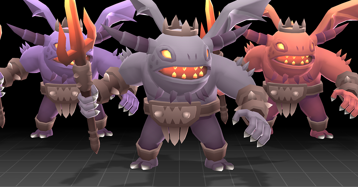 Poly HP - BorderDemon | 3D Creatures | Unity Asset Store