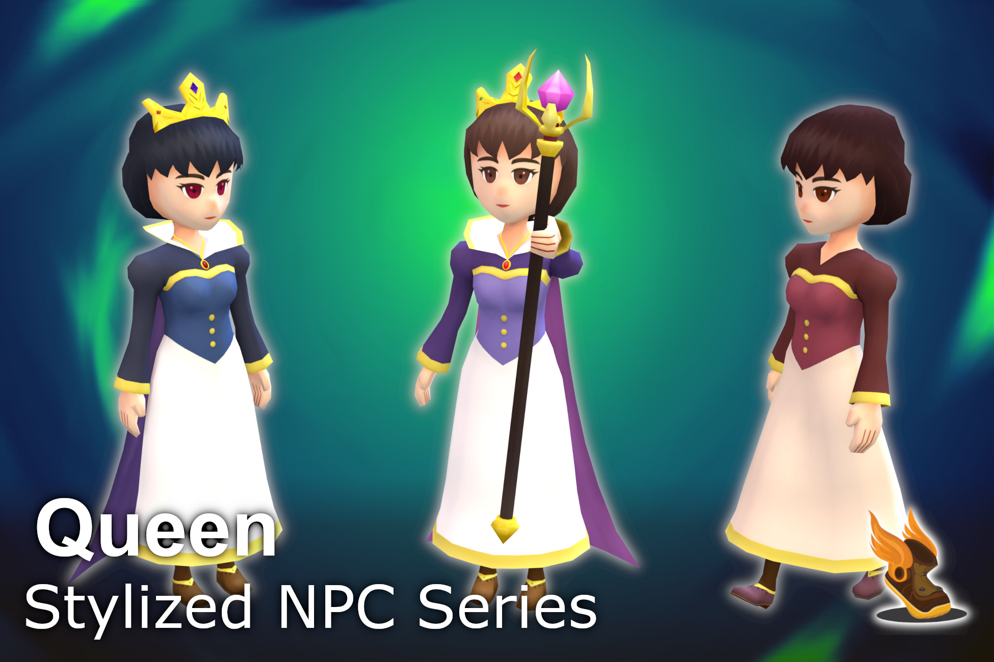 Stylized NPC - Queen | Characters | Unity Asset Store
