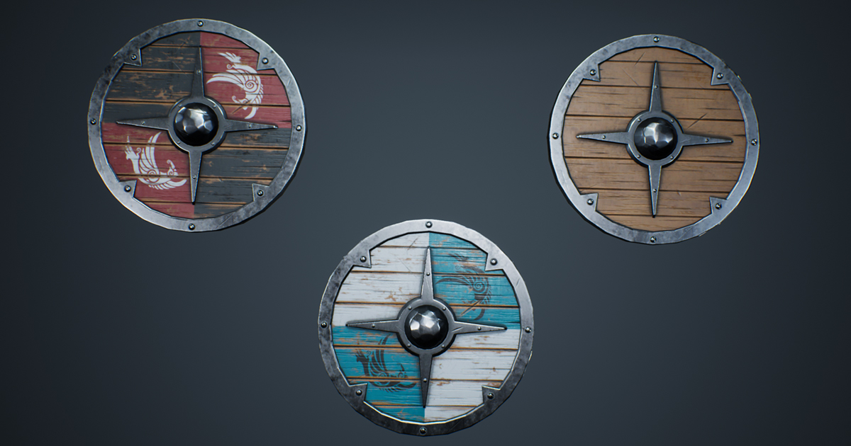 Viking Weapons - Flat Shield IV | 3D Weapons | Unity Asset Store