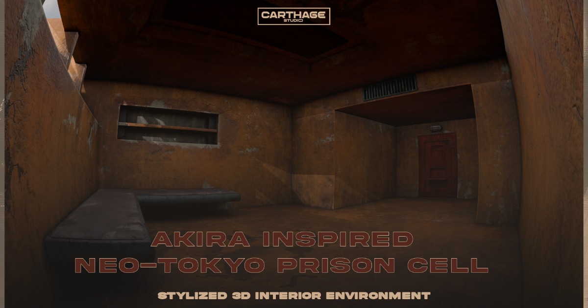 Neo-Tokyo Prison Cell – Stylized 3D Interior Environment | 3D ...