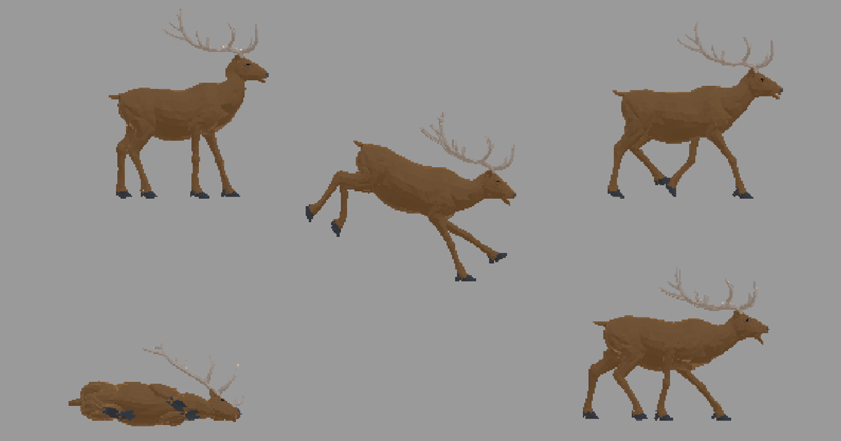 Pixel Art: Animated Deer | 2D Characters | Unity Asset Store