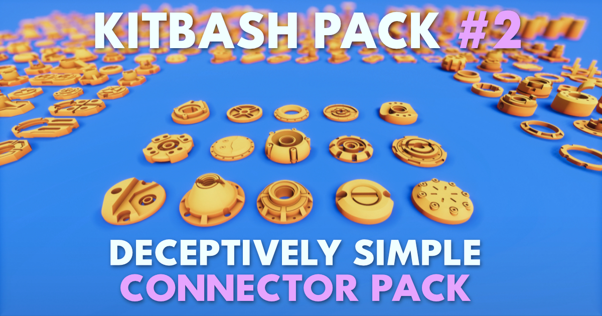 Simple Connector Kitbash #2 | 3D Industrial | Unity Asset Store