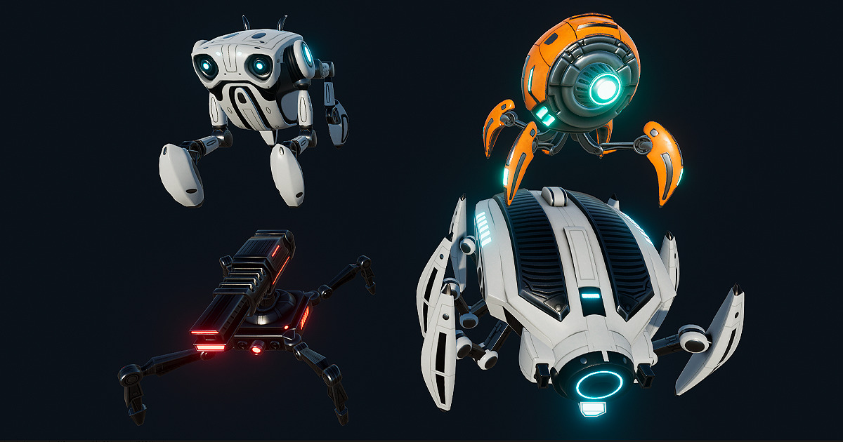 SciFi Spider Robots | 3D Robots | Unity Asset Store