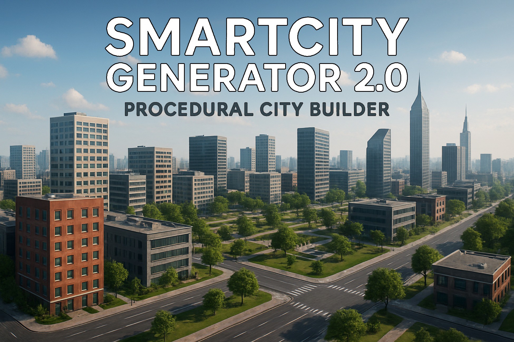 SmartCity Generator 2.0 - Procedural City Builder For Unity 6.0 | Level Design | Unity Asset Store