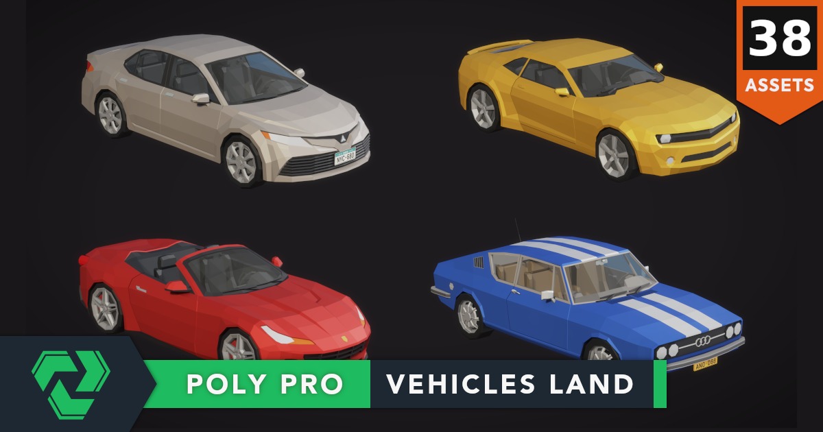 Poly Pro Vehicles Land - Low Poly Assets | 3D Land | Unity Asset Store