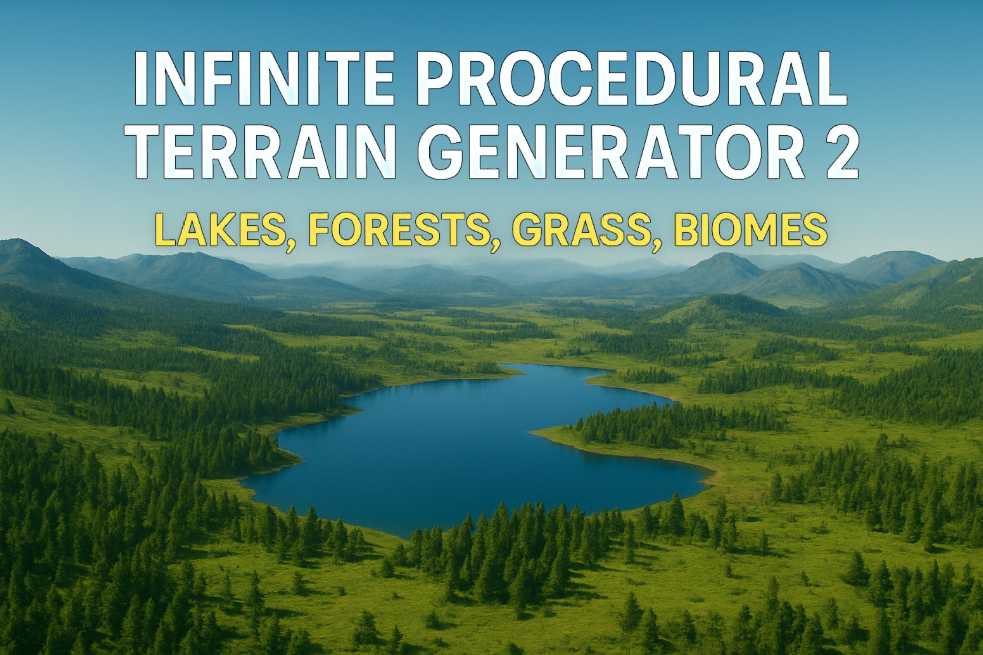 Infinite Procedural Terrain Level Generator 2 – Lakes, Forests, Grass, Biomes | Level Design ...