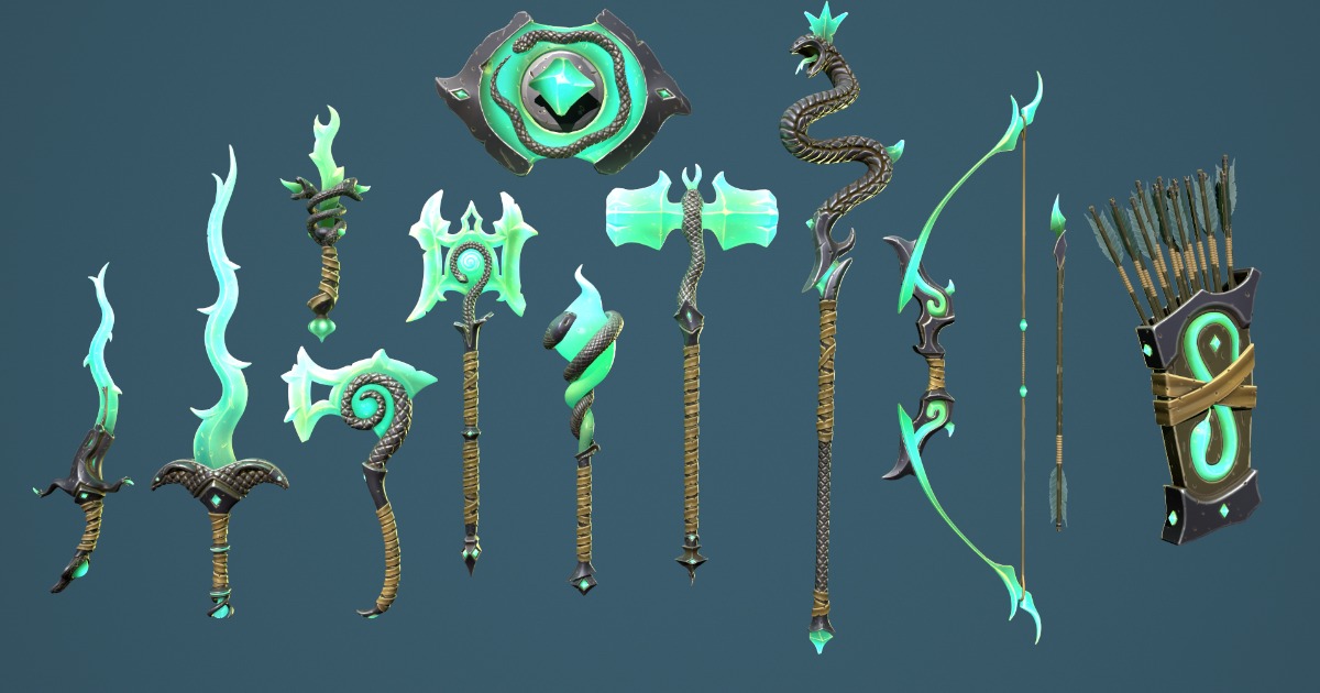 Fantasy weapon snake | 3D Weapons | Unity Asset Store