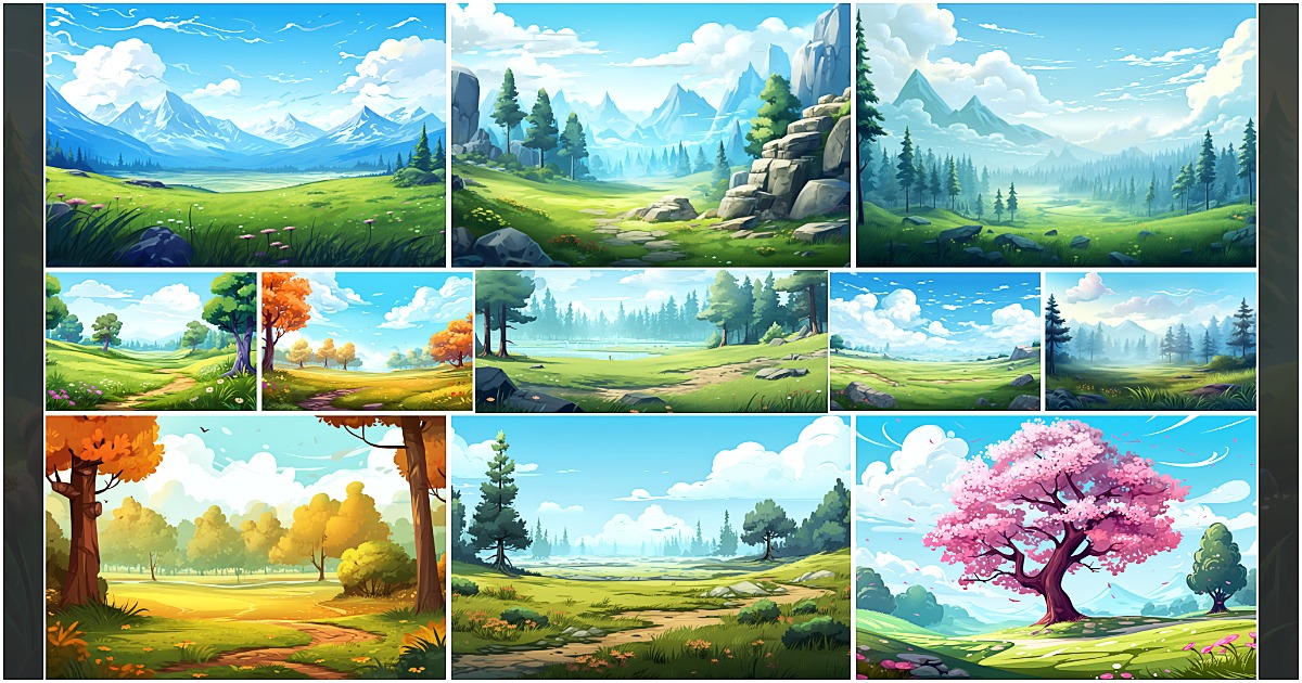 BACKGROUND - Stylized Meadow 2 | 2D Environments | Unity Asset Store