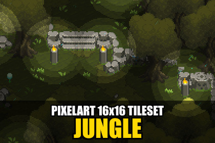 2D TopDown Jungle Tileset - Rogue Adventure | Unity AssetStore Price ...