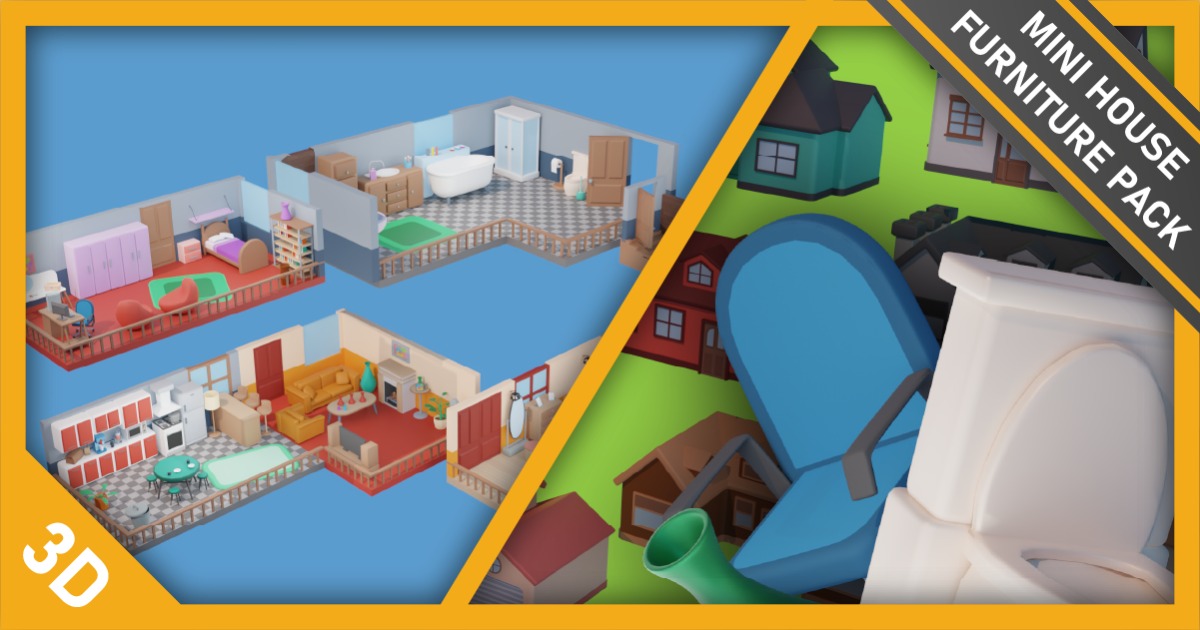 Mini House and Furniture Pack | 3D Environments | Unity Asset Store