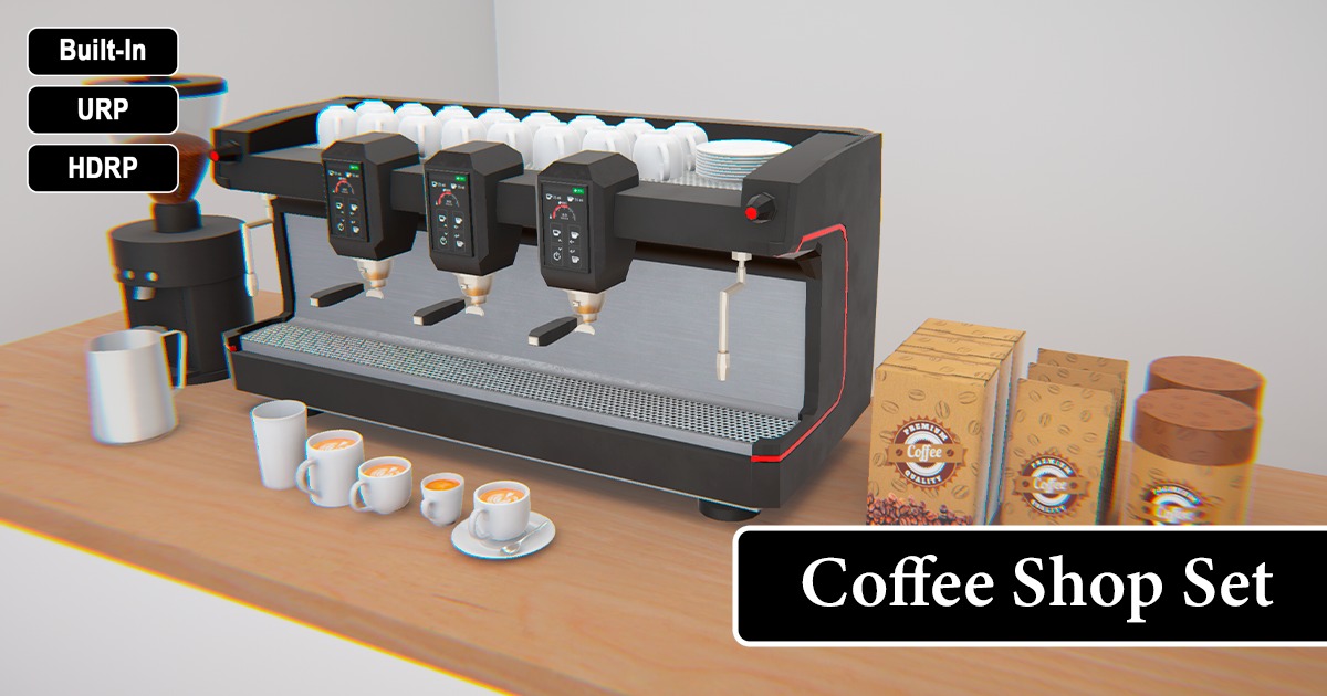 Coffee Shop Set | 3D Props | Unity Asset Store