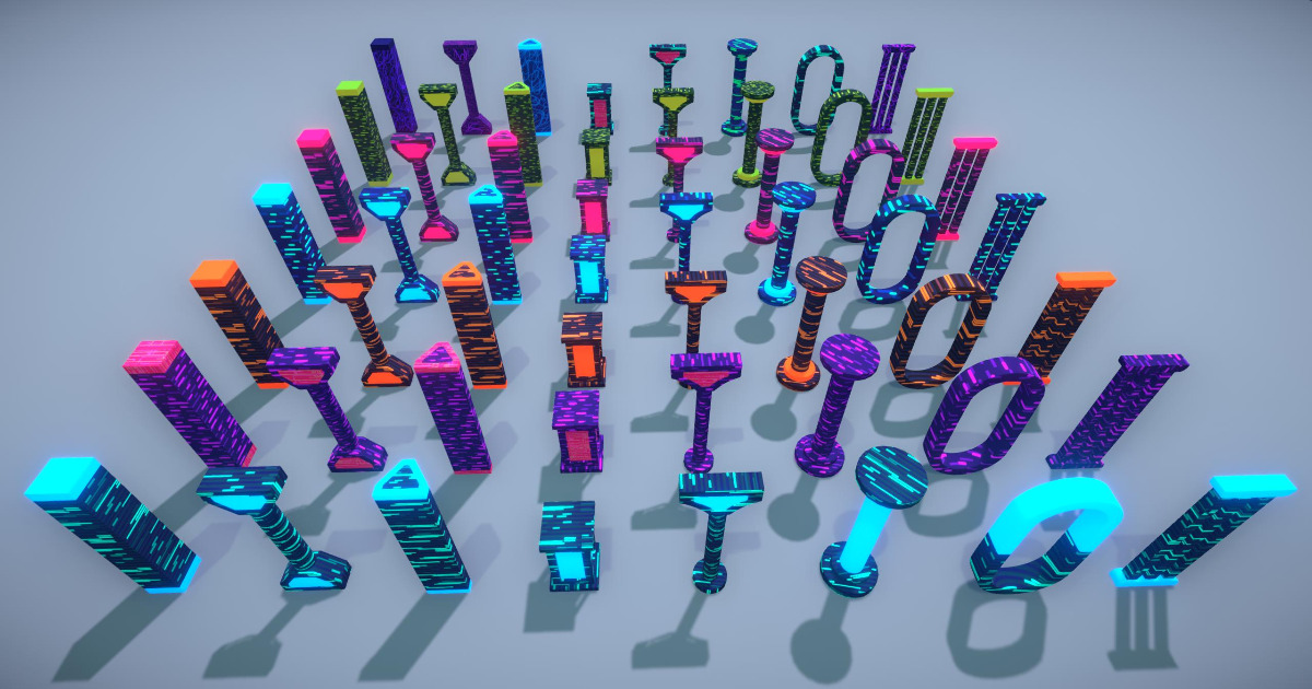 Cyber shader and 3D Pillars | 3D Props | Unity Asset Store