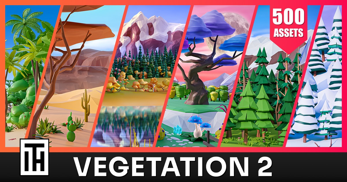 Vegetation 2 - Low Poly 3D Models Pack | 3D 植物 | Unity Asset Store