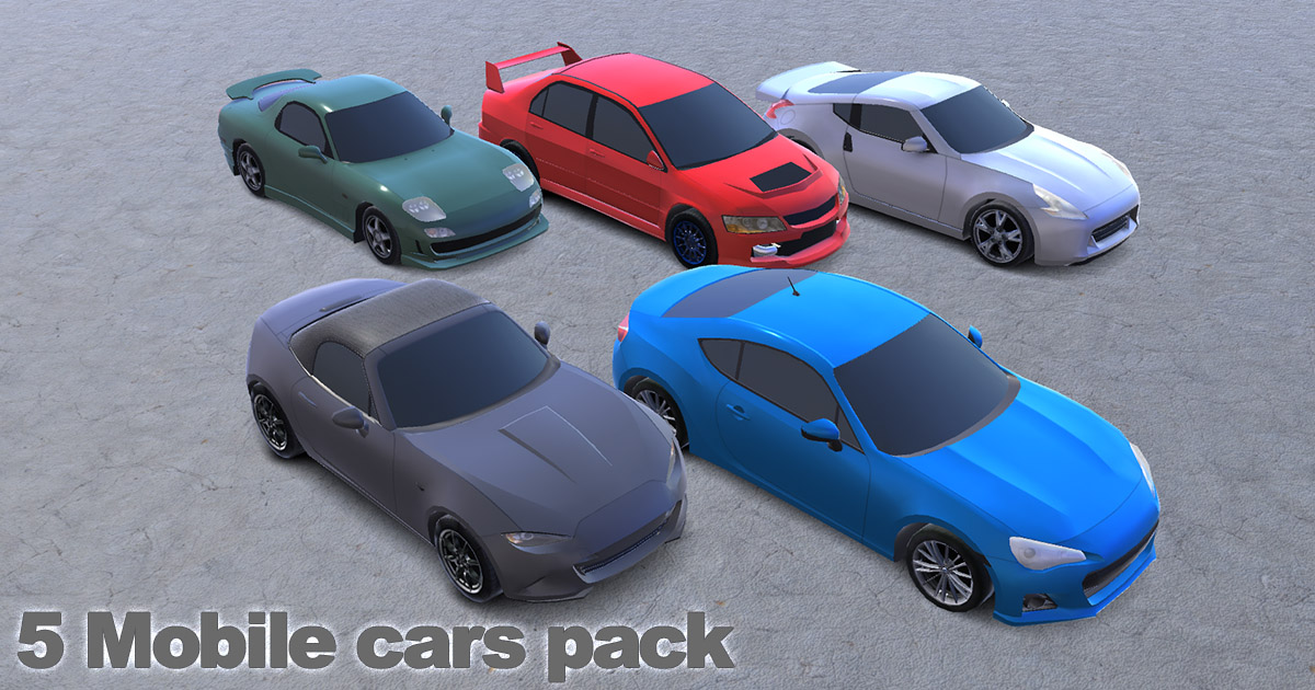 5 Mobile cars pack (Japan JDM HQ) | 3D Land | Unity Asset Store