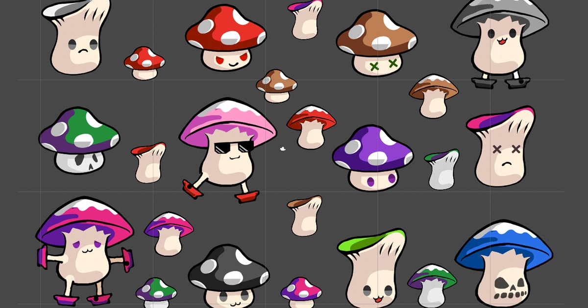 2D_ObjectAndMonster_Mushroom | 2D Characters | Unity Asset Store