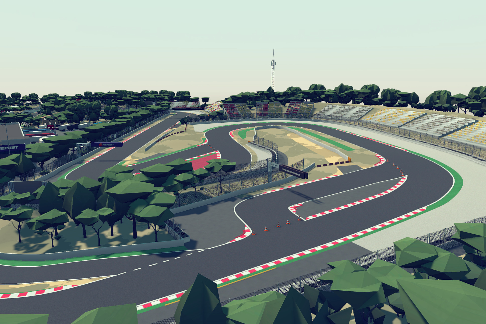 Cartoon Race Track Barcelona | 3D Roadways | Unity Asset Store