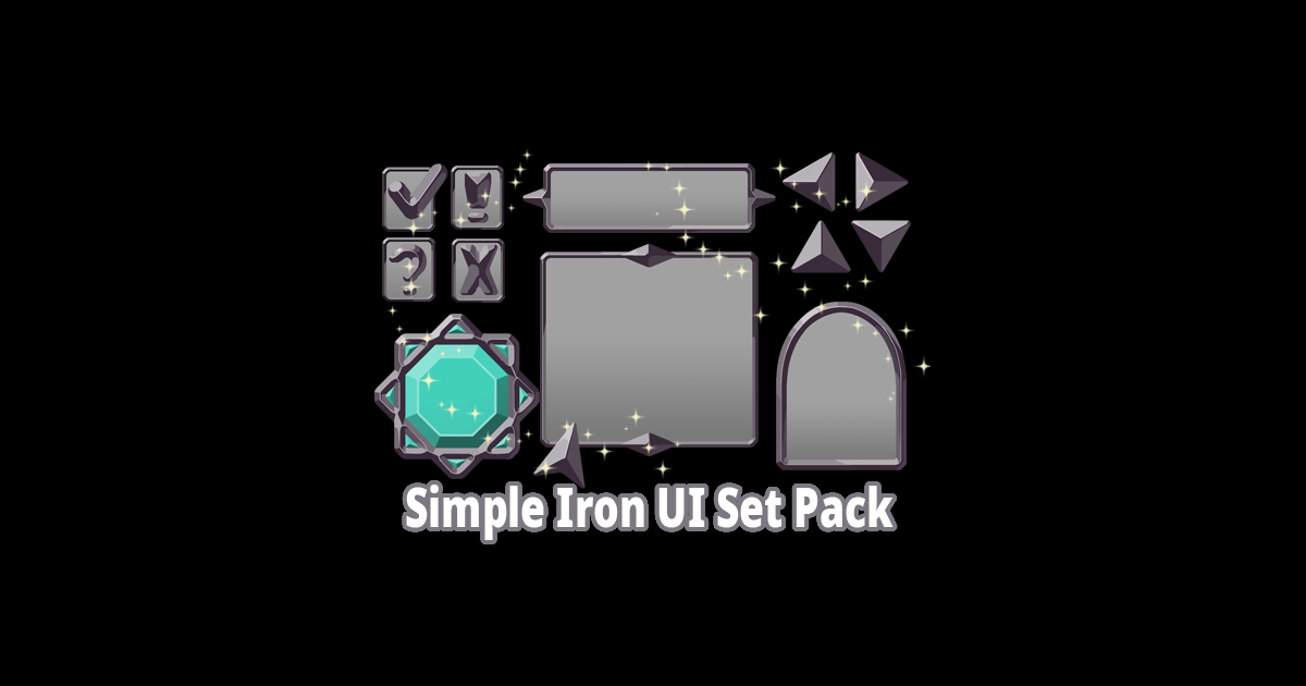 Simple Iron UI Set Pack | 2D Icons | Unity Asset Store