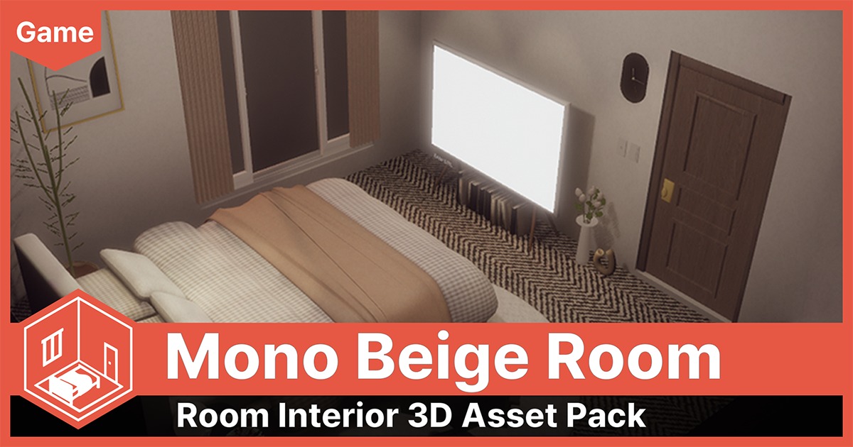 Mono Beige Room (UModeler X) | 3D Environments | Unity Asset Store