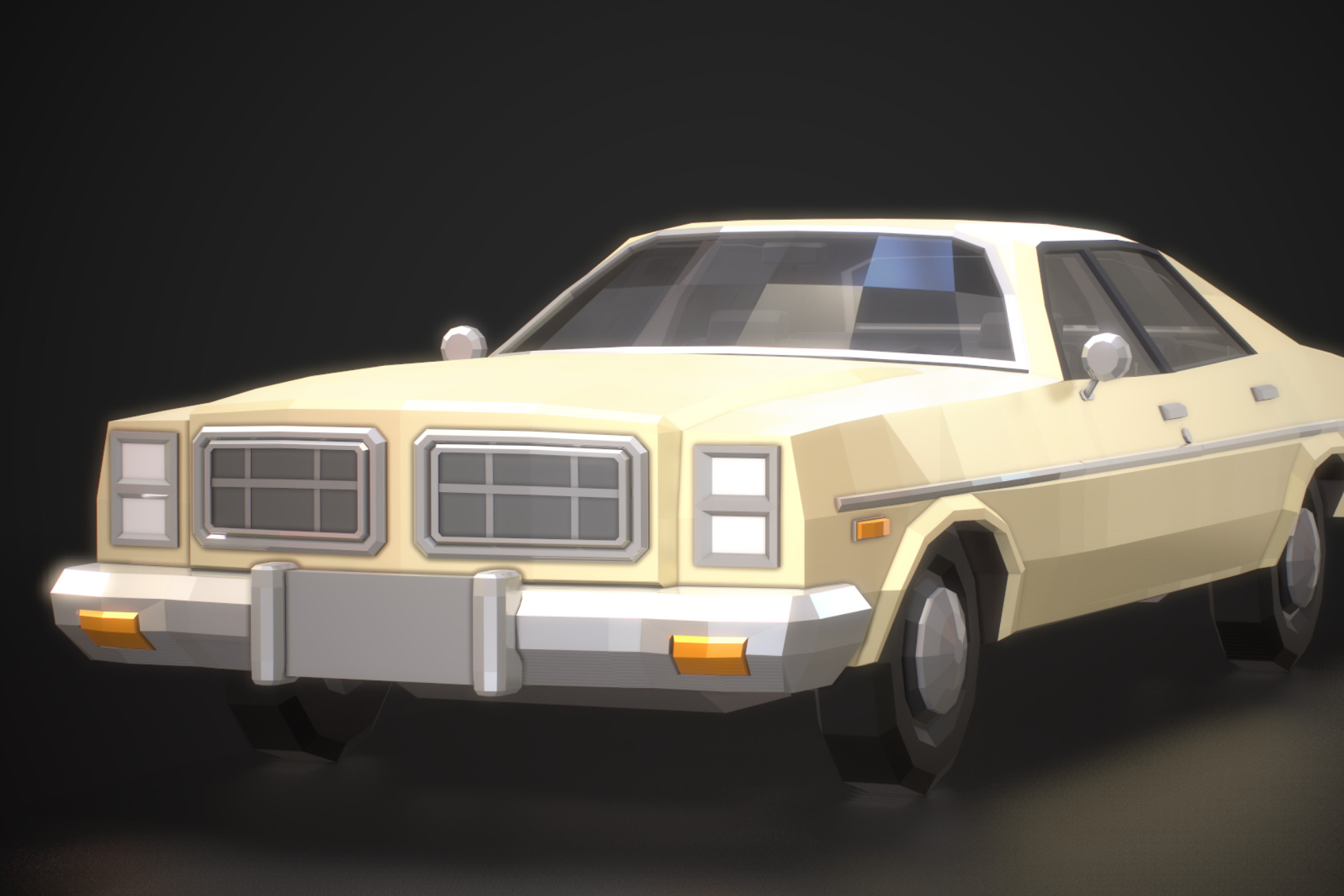 Low-Poly Retro City Car 03 | 3D Land | Unity Asset Store