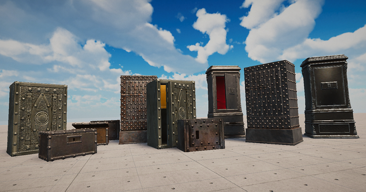 Working 19th century victorian safes | 3D Props | Unity Asset Store