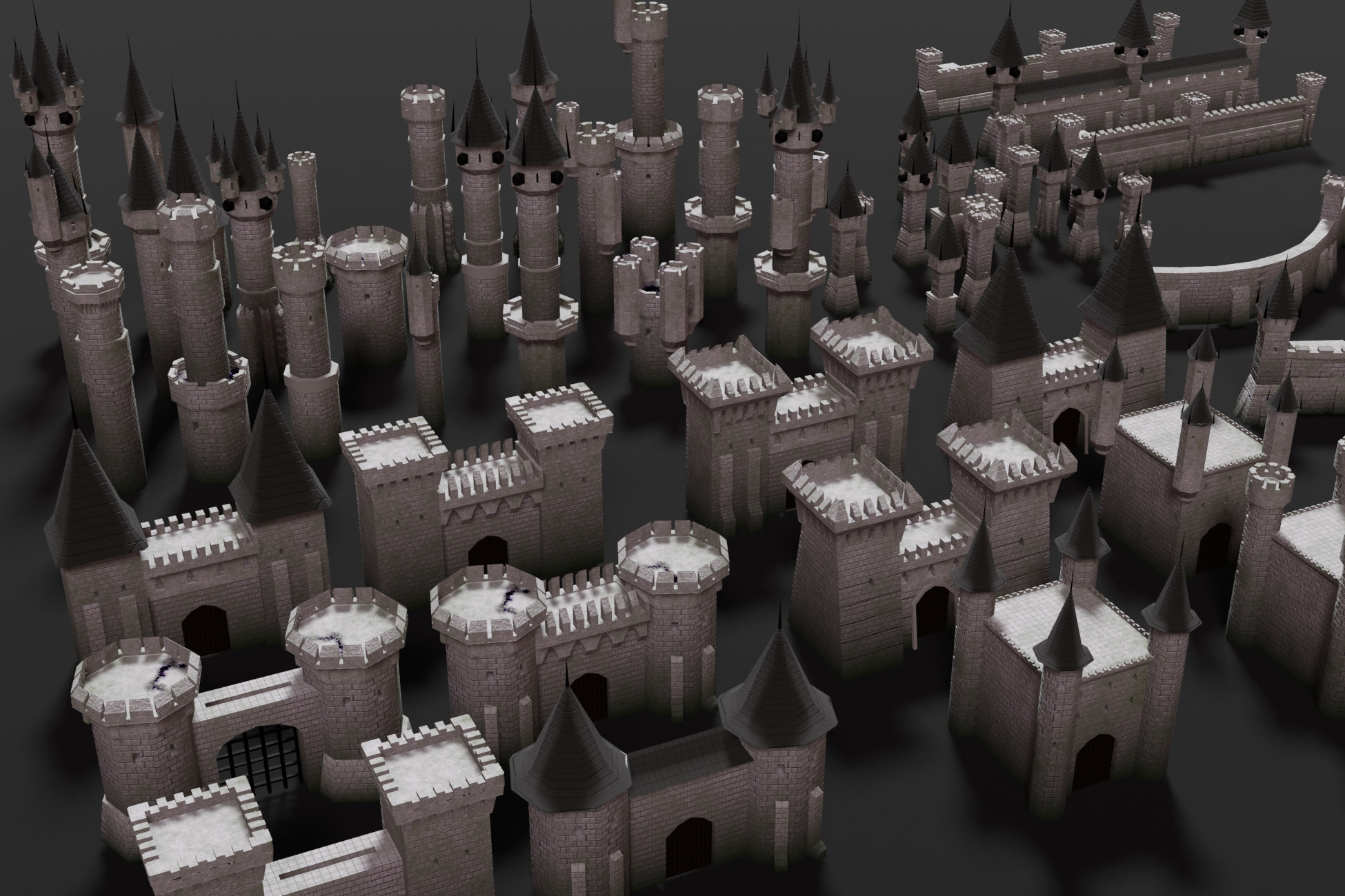 Modular Castle Towers and Walls | 3D 역사적 건조물 | Unity Asset Store