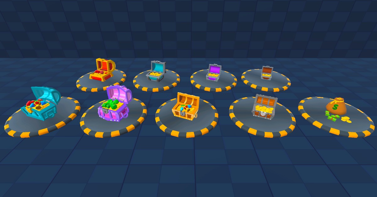 Animated Treasure Money Pack | 3D Props | Unity Asset Store