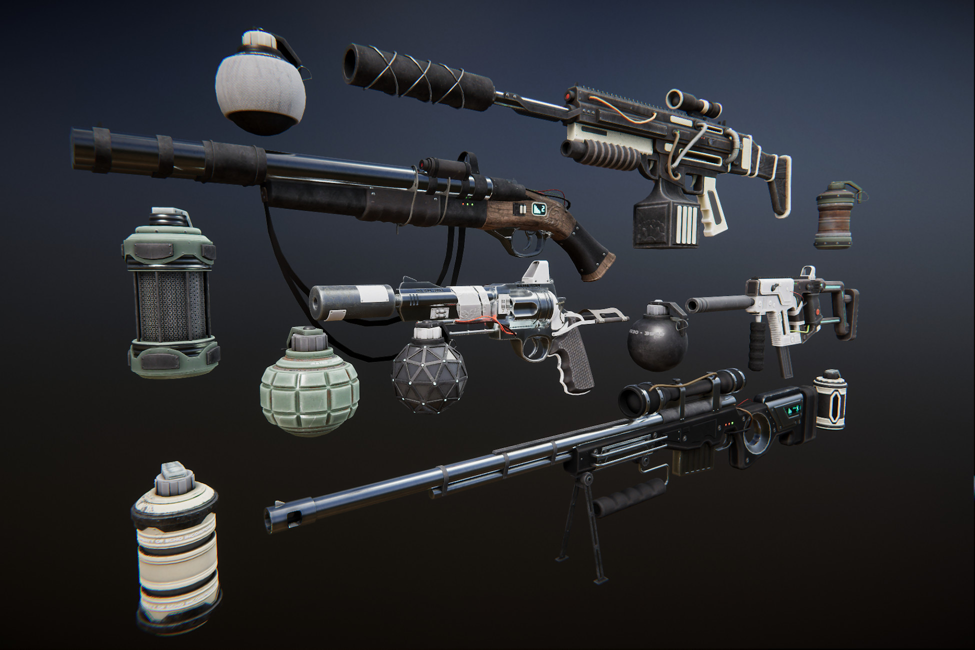 Cyberpunk Weapons Collection | 3D Guns | Unity Asset Store