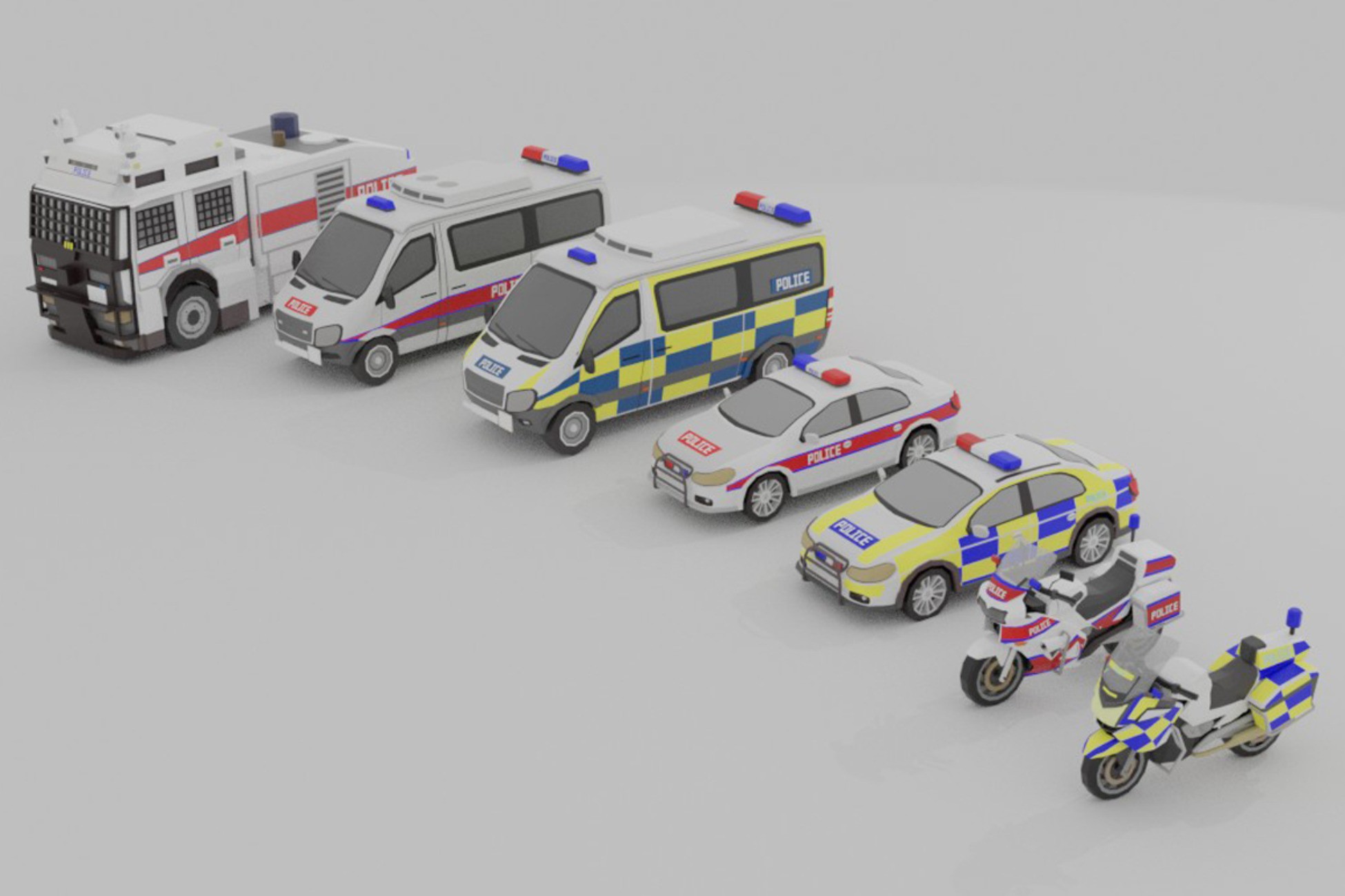 Police Car Pack | 3D Land | Unity Asset Store