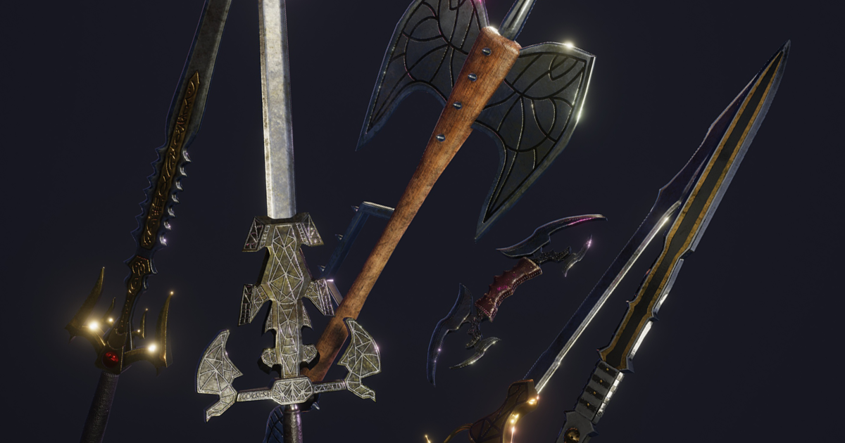 Weapon Collection Male from Tafi | 3D Weapons | Unity Asset Store