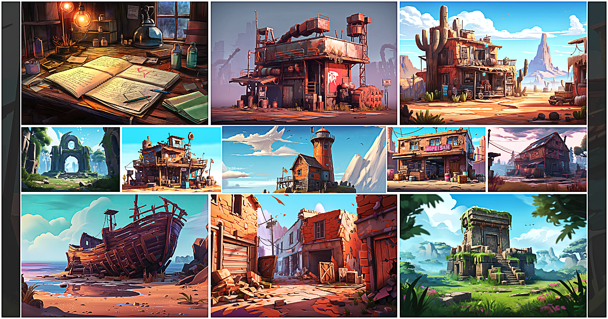 BACKGROUND - Stylized Post Apocalyptic 2 | 2D Environments | Unity ...