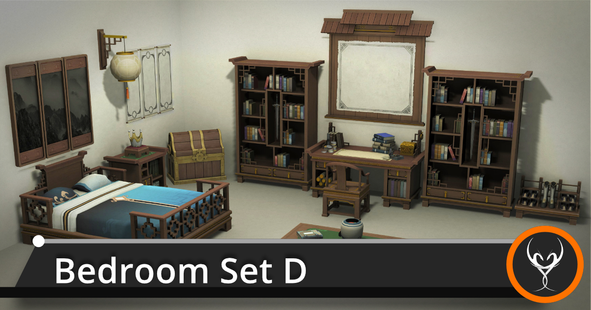 Bedroom Set D | 3D Furniture | Unity Asset Store