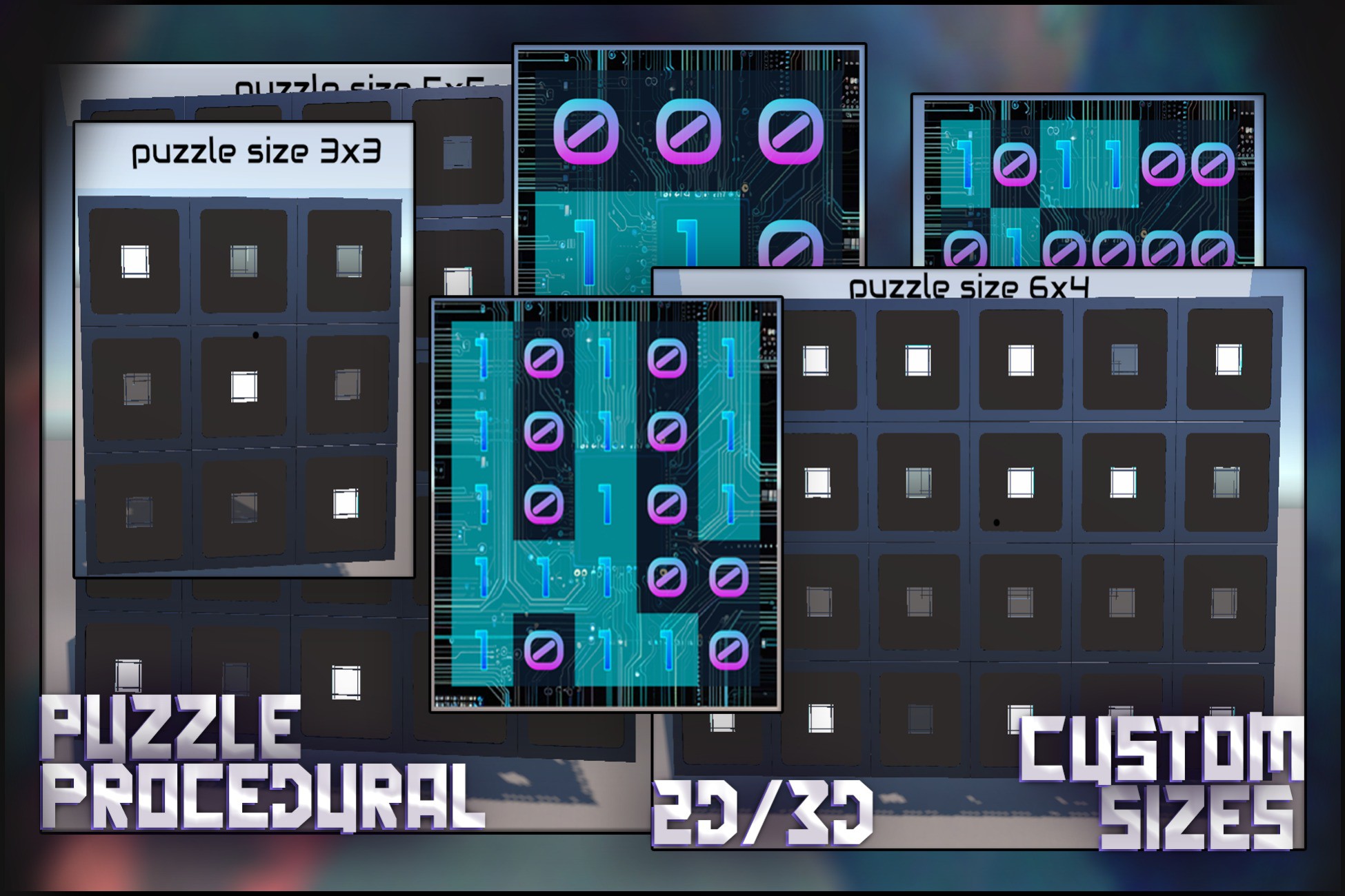 Procedural Puzzle 2D/3D Generation with Custom Matrix Sizes by From ...
