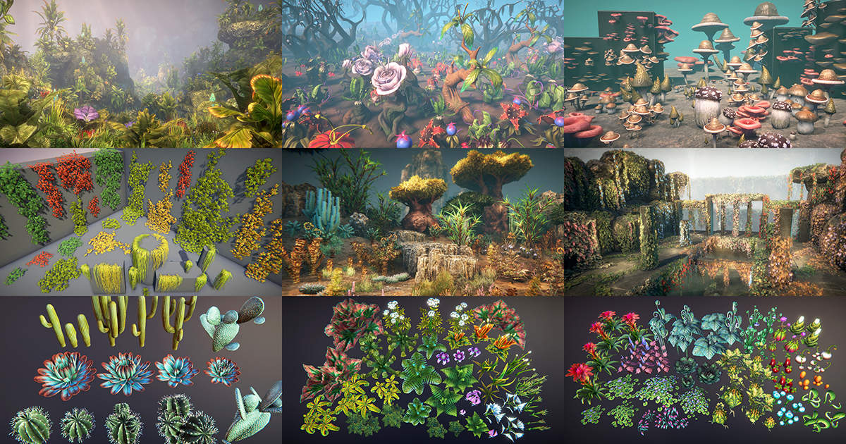 Fantasy plants bundle 1 | 3D Plants | Unity Asset Store