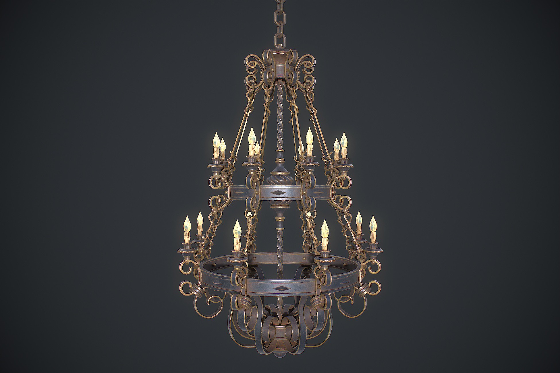 Forged chandelier | 3D 歴史的建造物 | Unity Asset Store