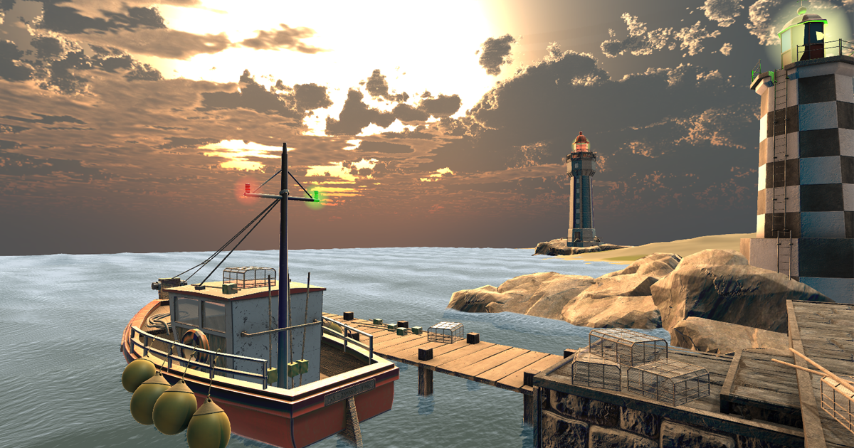 Sea Headlight & Fishing boat | 3D Environments | Unity Asset Store