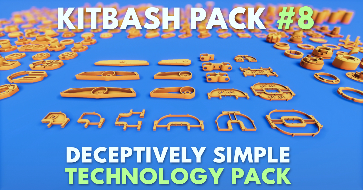 Simple Technology Kitbash #8 | 3D Industrial | Unity Asset Store