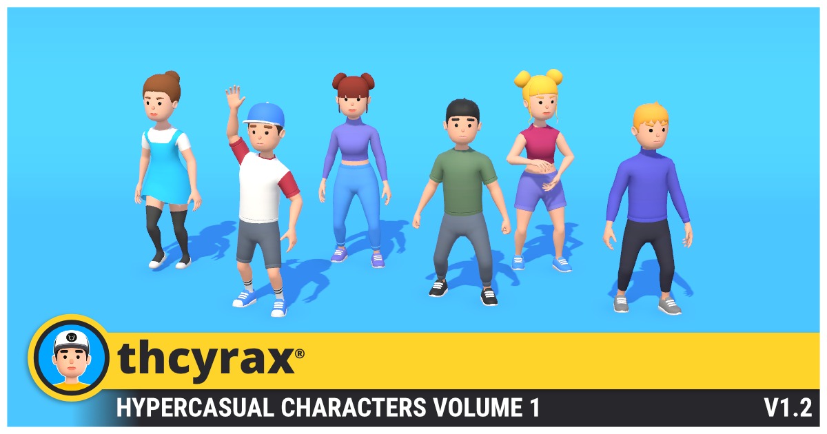 Hyper Casual Characters Vol. 1 | 3D Humanoids | Unity Asset Store