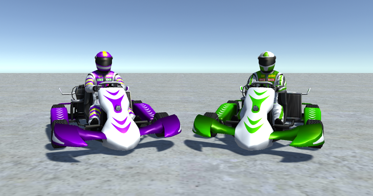 2 Low Poly Karts With Player Pack 26 | 3D Land | Unity Asset Store