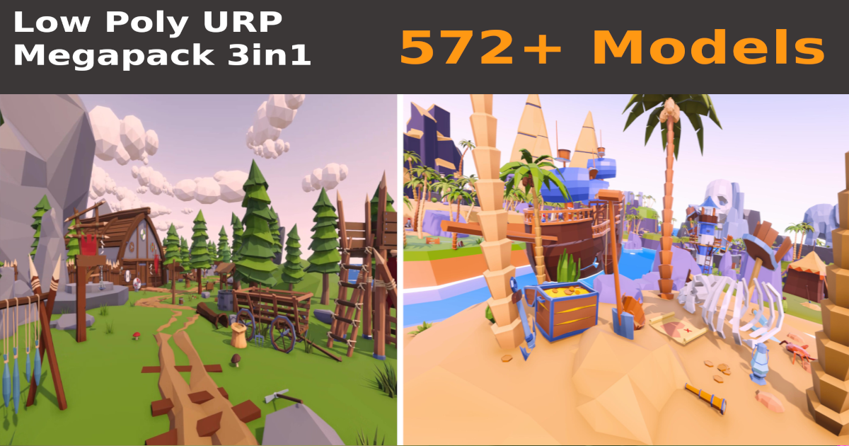Low Poly 3 in 1 | 3D Fantasy | Unity Asset Store