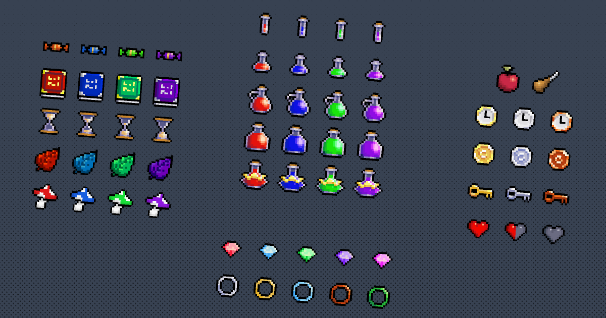 Assorted Pixel Icons | 2D Icons | Unity Asset Store