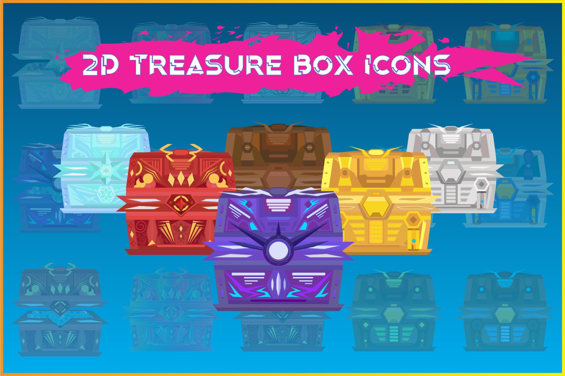 2D Treasure Box Icons | 2D | Unity Asset Store