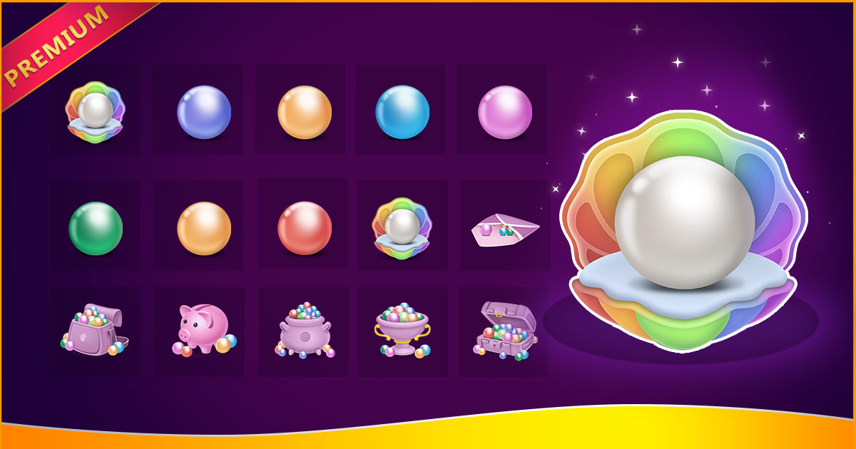 2D Pearl Pack Icon | 2D Icons | Unity Asset Store