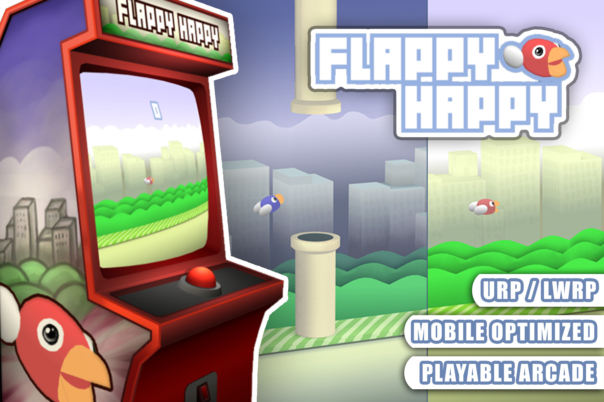 Flappy Happy - Arcade Cabinet Game | Systems | Unity Asset Store
