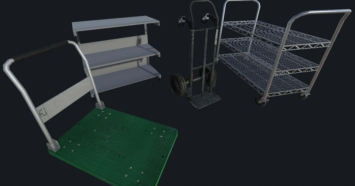 Wheelcarts / dollies | 3D Tools | Unity Asset Store