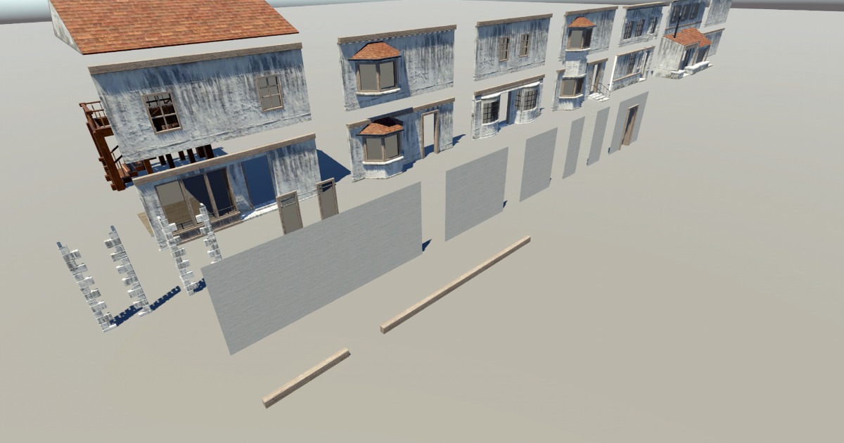 Modular Exterior Georgian Walls | 3D Environments | Unity Asset Store