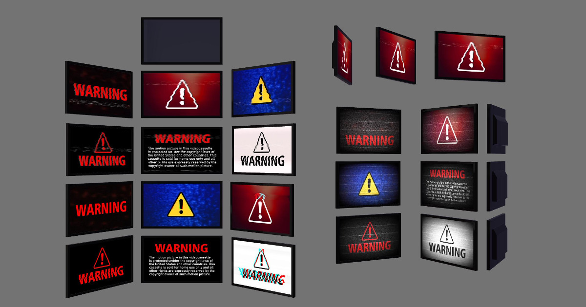 Animated Warning Screen's(3D) | 3D Electronics | Unity Asset Store