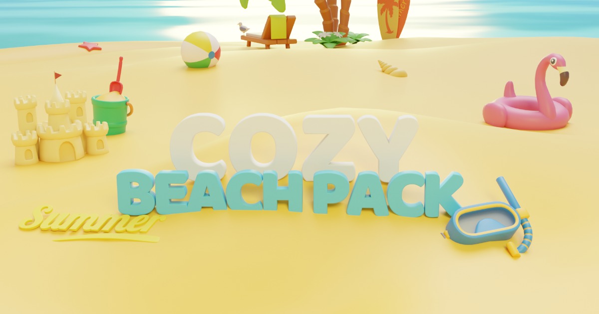 Cozy Summer Beach Pack | 3D Props | Unity Asset Store