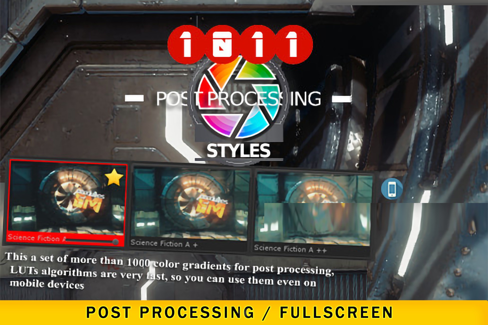 1000 Luts For Post Processing Fullscreen And Camera Effects Unity