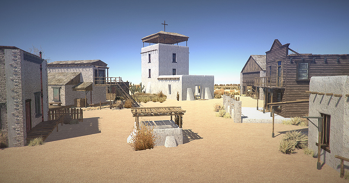 Western Town Pack | 3D Historic | Unity Asset Store