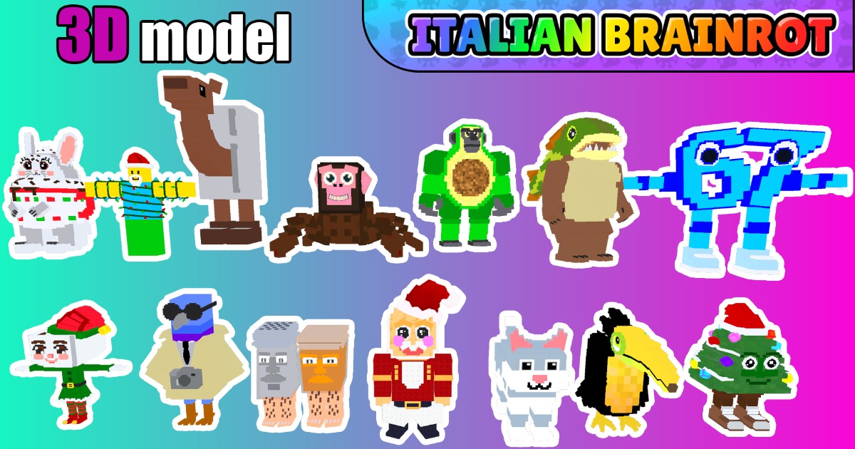 3D Italian Brainrot Animation Pack 5 | 3D Animations | Unity Asset Store